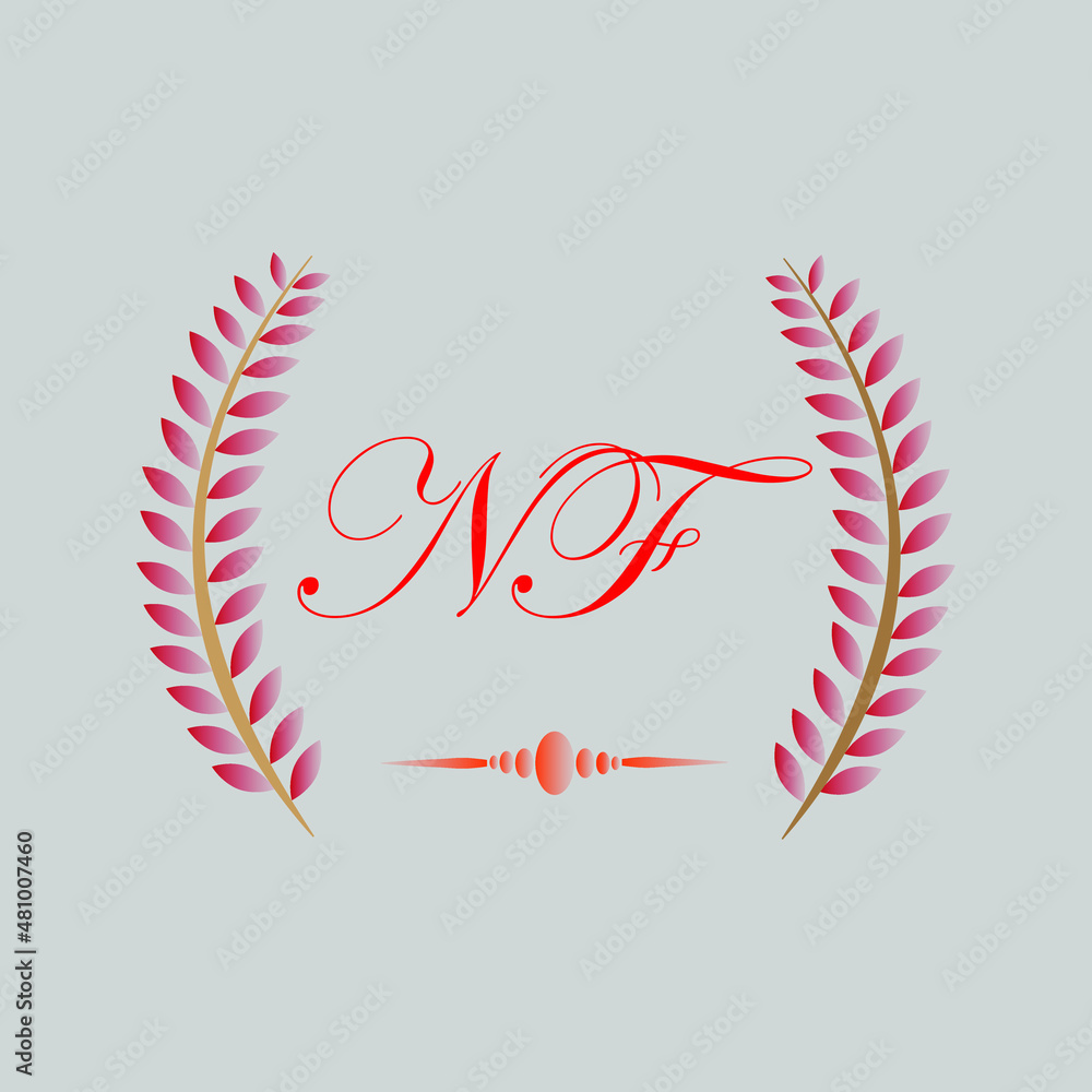 N F,NF creative letter logo design,N F calligraphy letter logo design ...