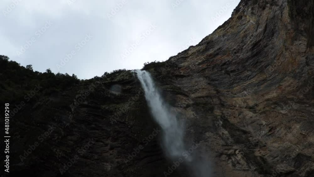 Peruvian waterfall Gocta, one of the highest waterfalls in the world ...