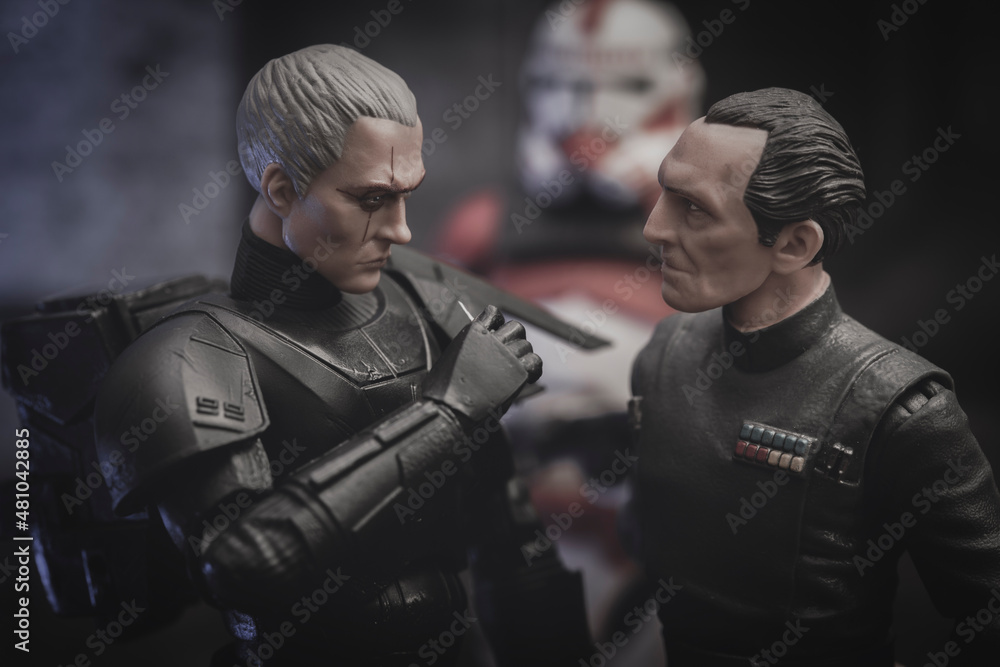 NEW YORK USA, JAN 23 2022: scene from Disney Plus Star Wars The Bad ...