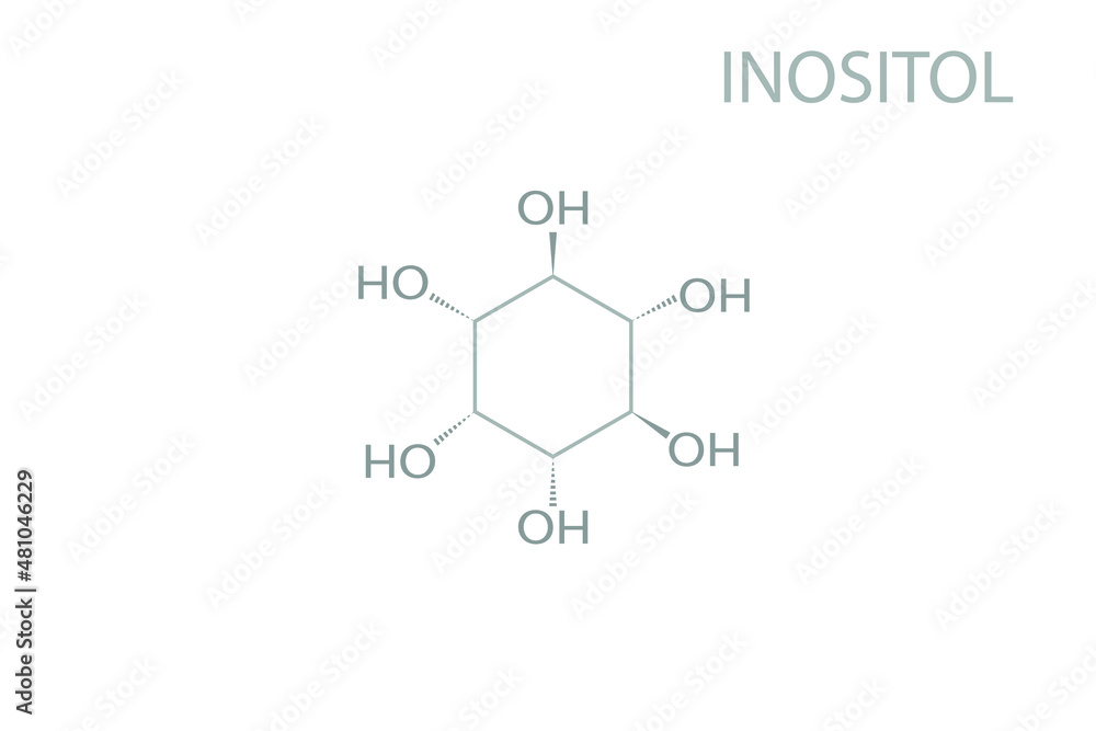 Inositol molecular skeletal chemical formula. vector de Stock | Adobe Stock