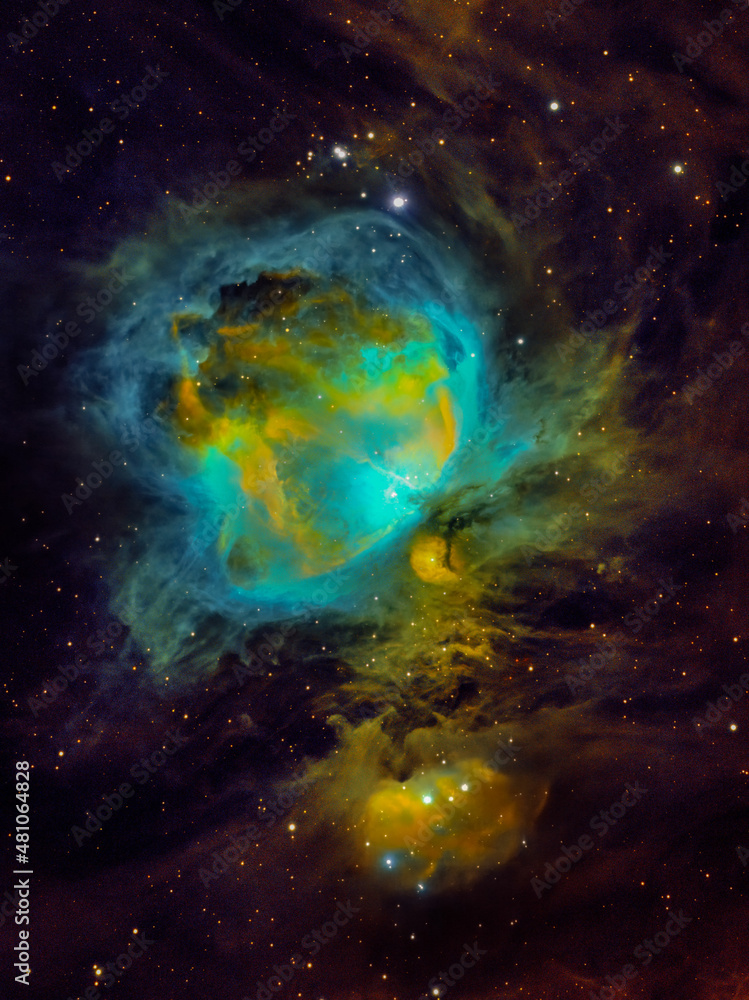 The Orion Nebula (also known as Messier 42, M42, or NGC 1976) is a ...