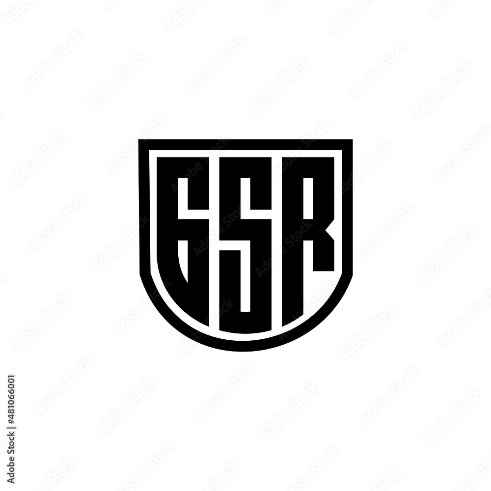 GSR letter logo design with white background in illustrator, vector ...