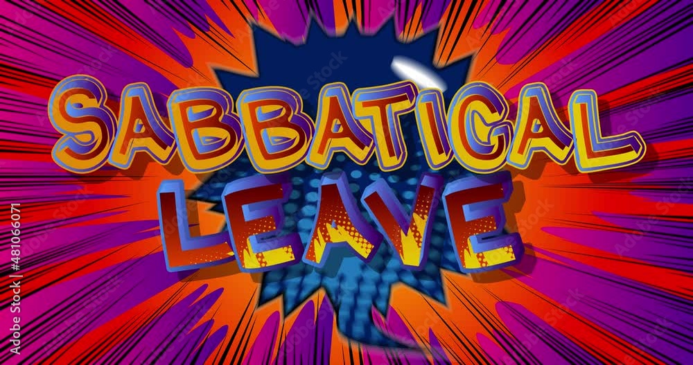 Sabbatical Leave. Break from job stress concept. Motion poster. 4k ...