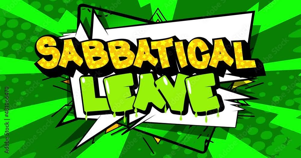 Sabbatical Leave. Break from job stress concept. Motion poster. 4k ...