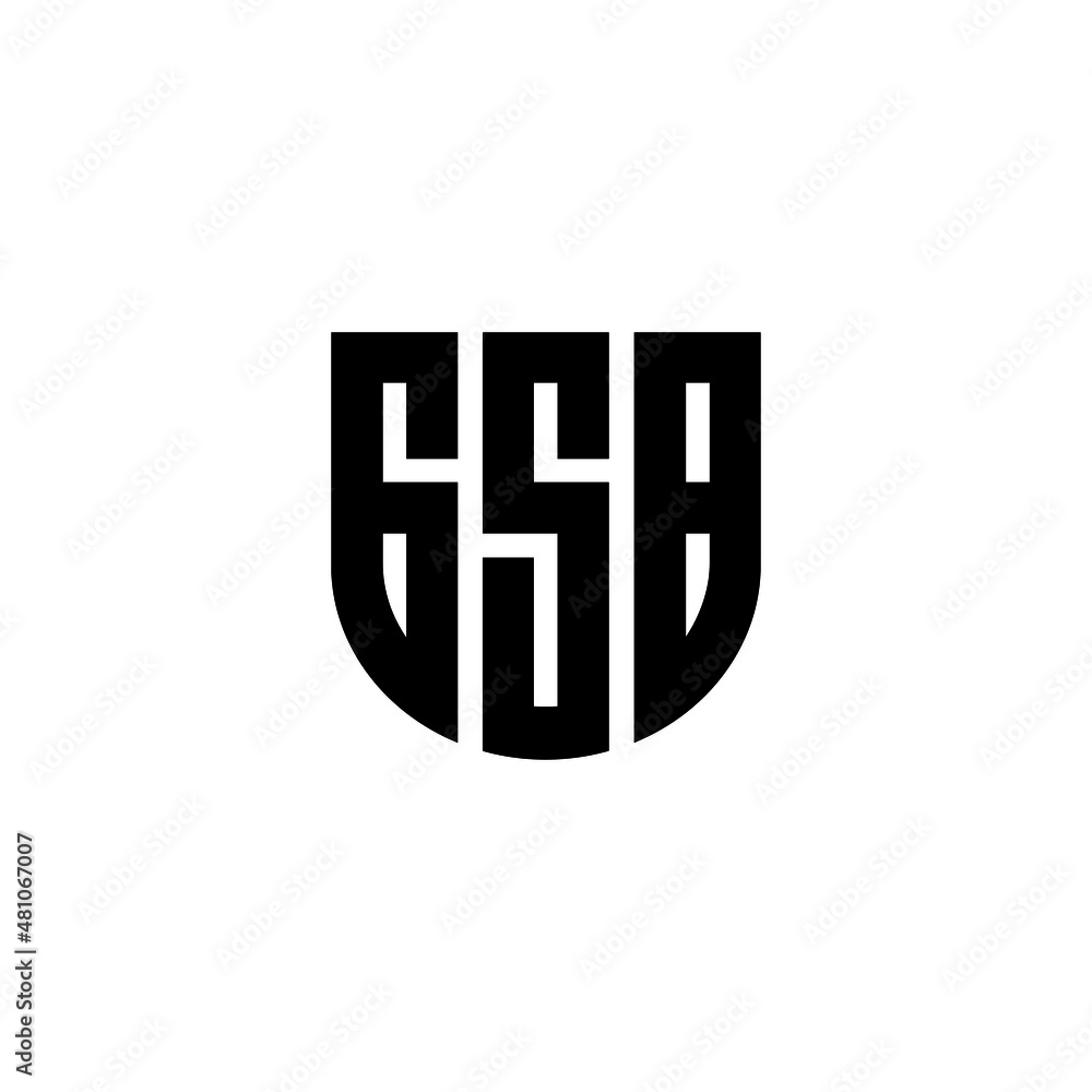 GSB letter logo design with white background in illustrator, vector ...