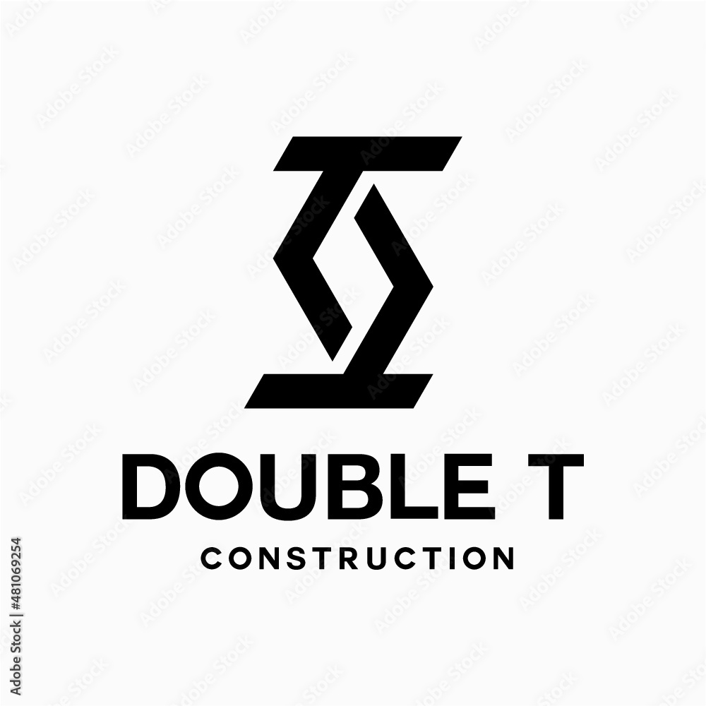 Letter TT, double T logo vector image Stock Vector | Adobe Stock