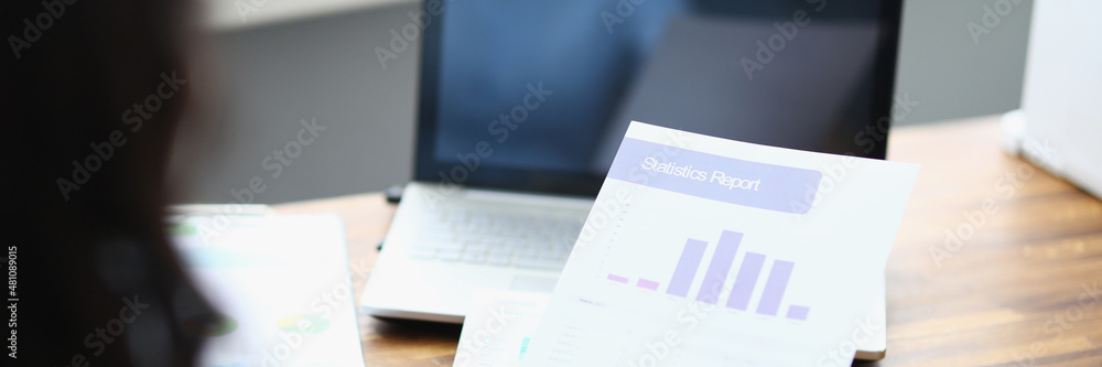Documents with charts and diagrams Stock Photo | Adobe Stock