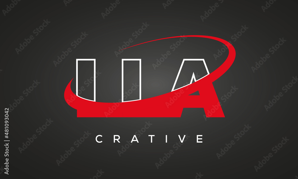 LLA creative letters logo with 360 symbol vector art template design ...