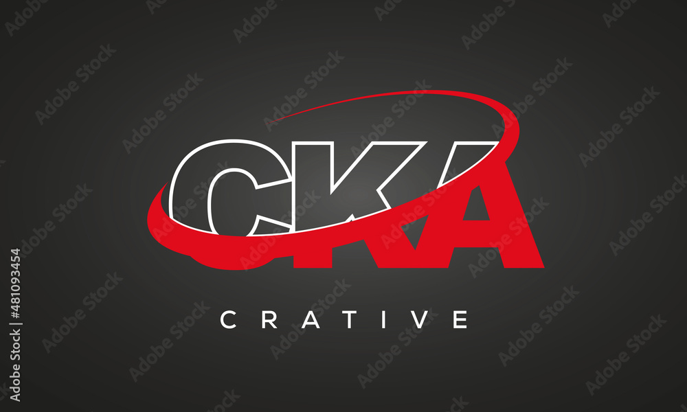 CKA creative letters logo with 360 symbol vector art template design ...