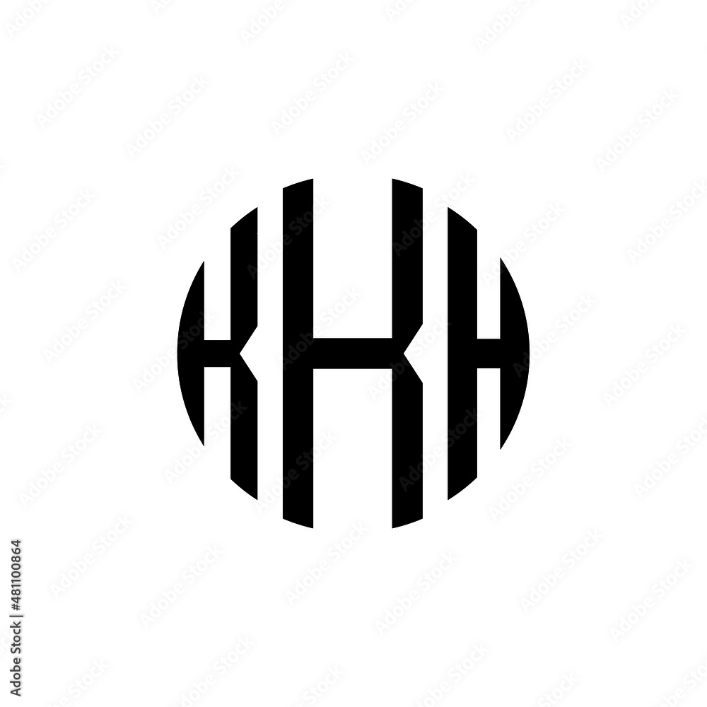 KKH letter logo design. KKH modern letter logo with black background ...