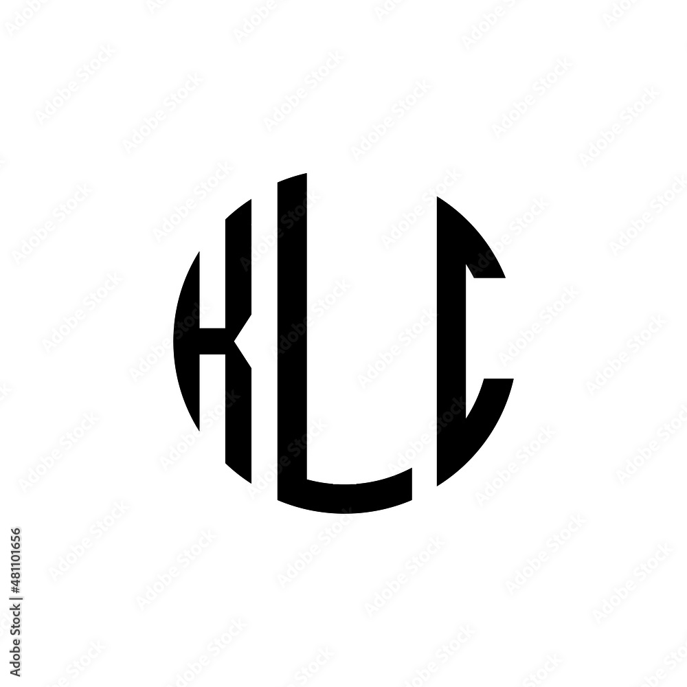 KLC letter logo design. KLC modern letter logo with black background ...