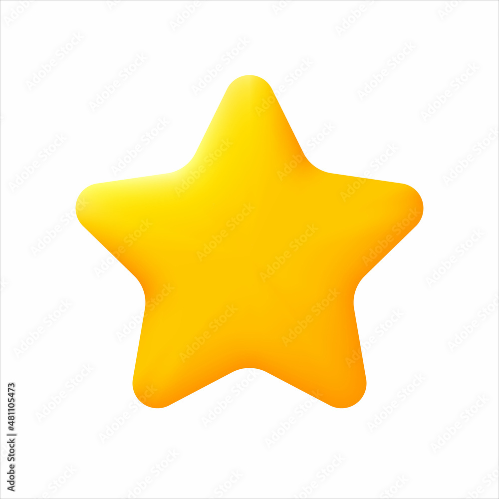 Star Icon. Rating and Award Symbol. 3d Vector Illustration. Stock ...