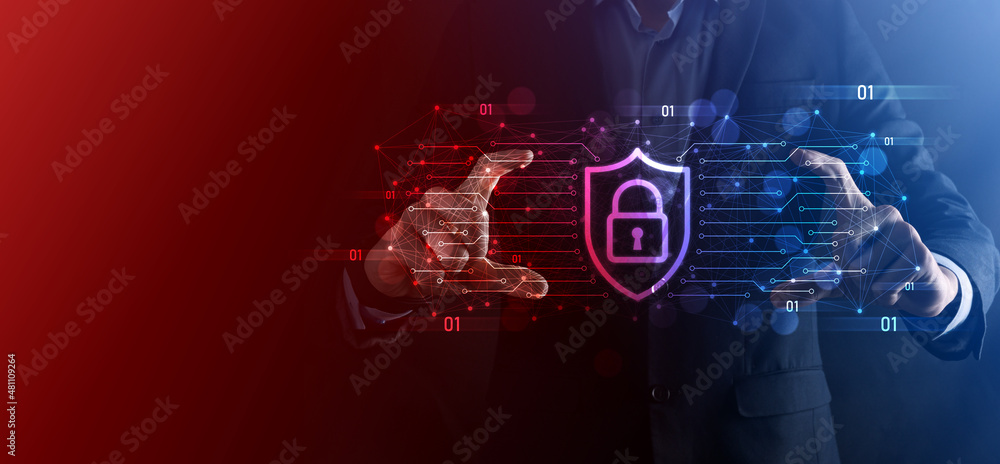 Protection network security computer and safe your data concept ...