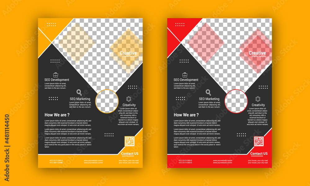 Flyer And Poster Design Template for promoting your business Stock ...