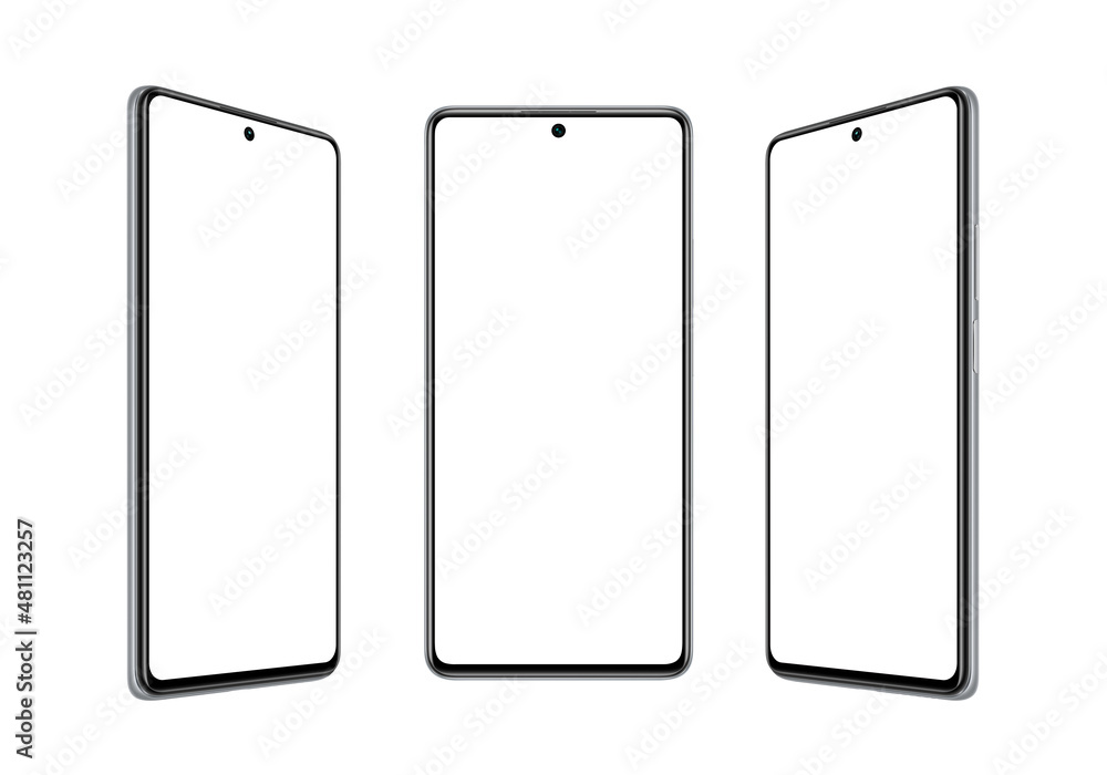 Modern phone templates. Isolated background and display for mockup, app ...