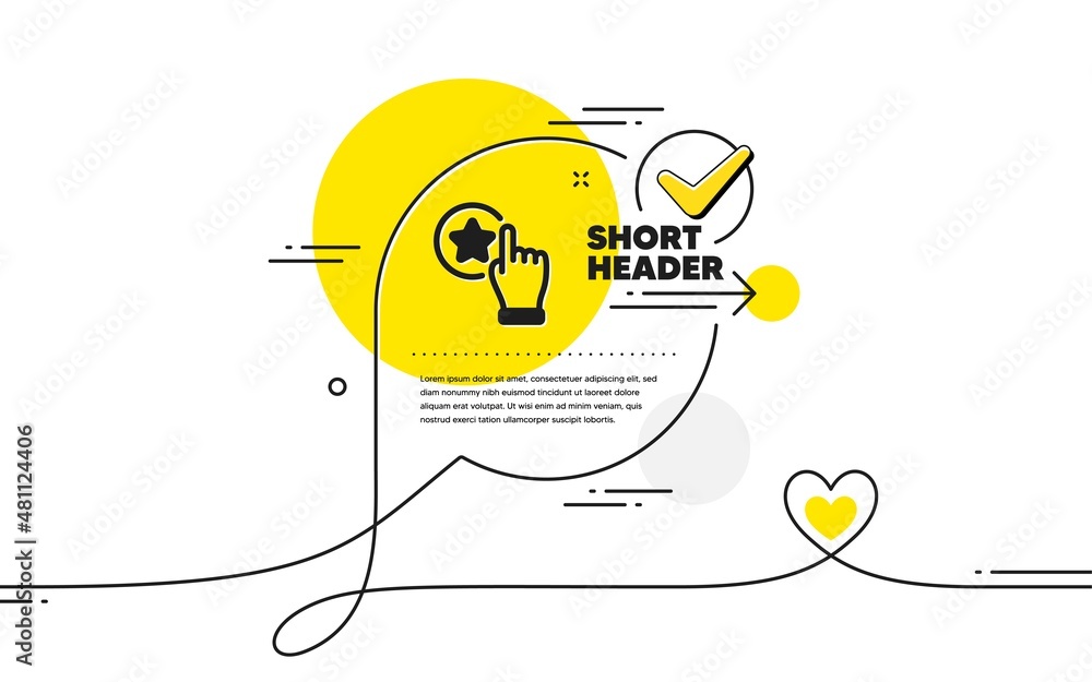 Rate button icon. Continuous line check mark chat bubble. Best ranking ...