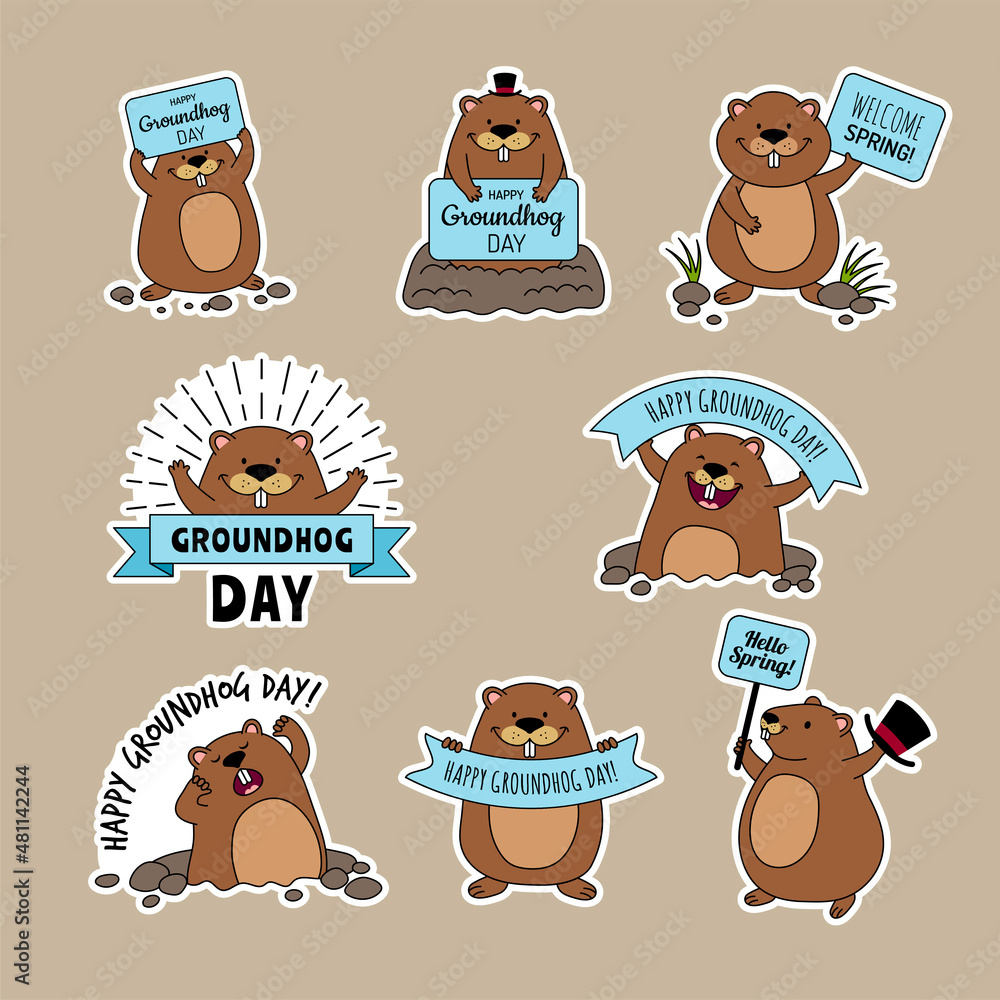 Happy Groundhog Day Clipart