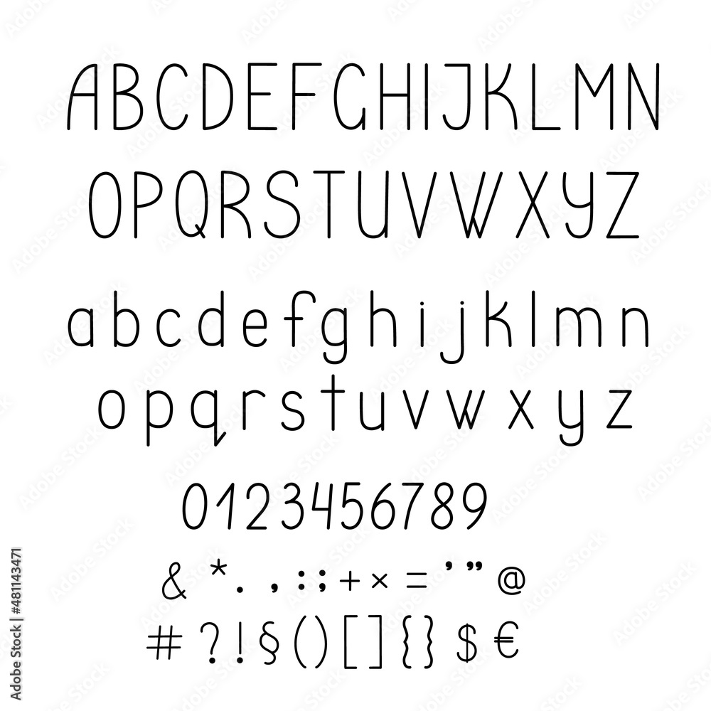 Letters Of English Alphabet Uppercase And Lowercase In Doodle Style letters-of-english-alphabet-uppercase-and-lowercase-in-doodle-style