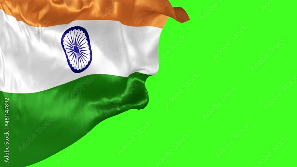 INDIA FLAG FOOTAGE SLOW MOTION, ANIMATION, INDIA FLAG FLYING HIGH WITH ...