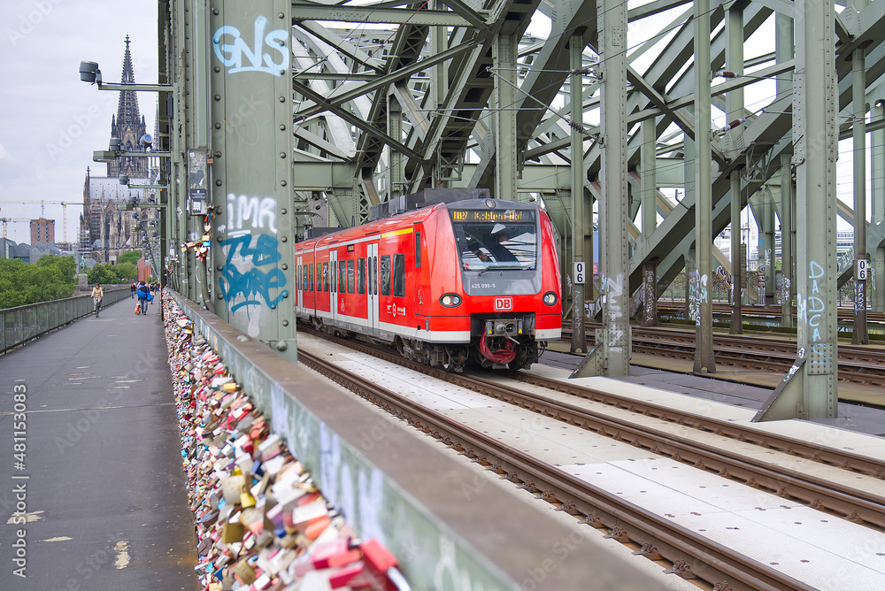 Cologne, Germany - July, 2021: S-Bahn regional suburban train S Bahn at ...