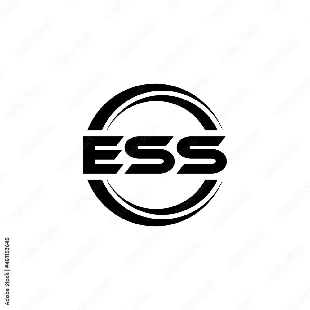 ESS letter logo design with white background in illustrator, vector ...