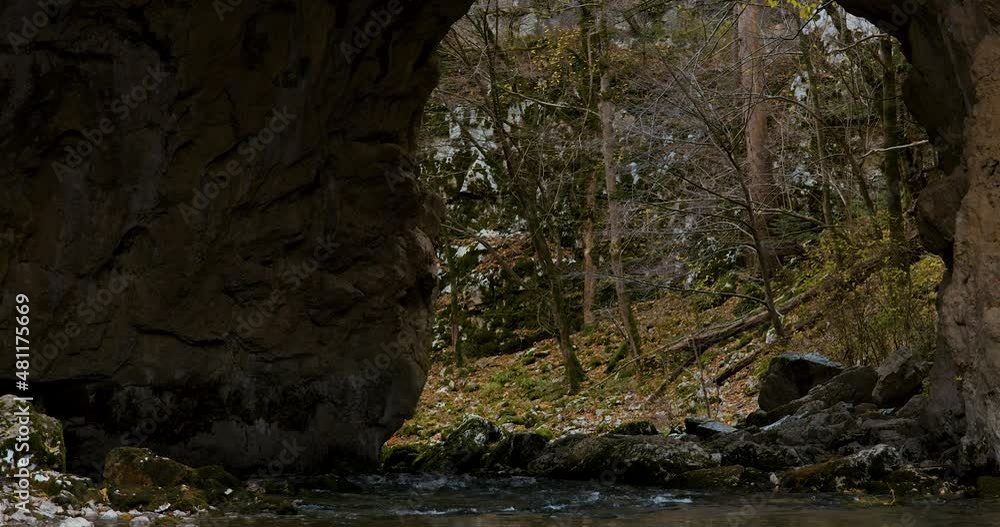 Water flowing under Big Natural Bridge in Rak Škocjan (Rak Skocjan ...