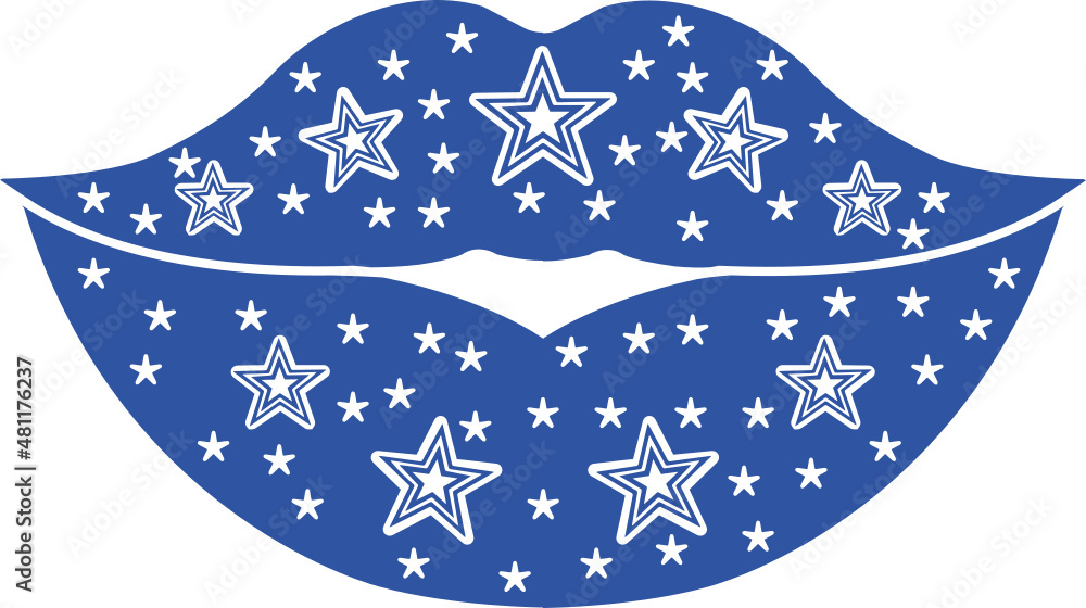 Vecteur Stock dallas star lips svg vector cut file for cricut and ...