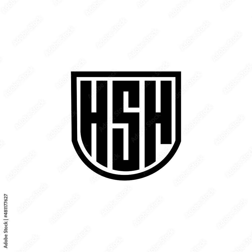 HSH letter logo design with white background in illustrator, vector ...