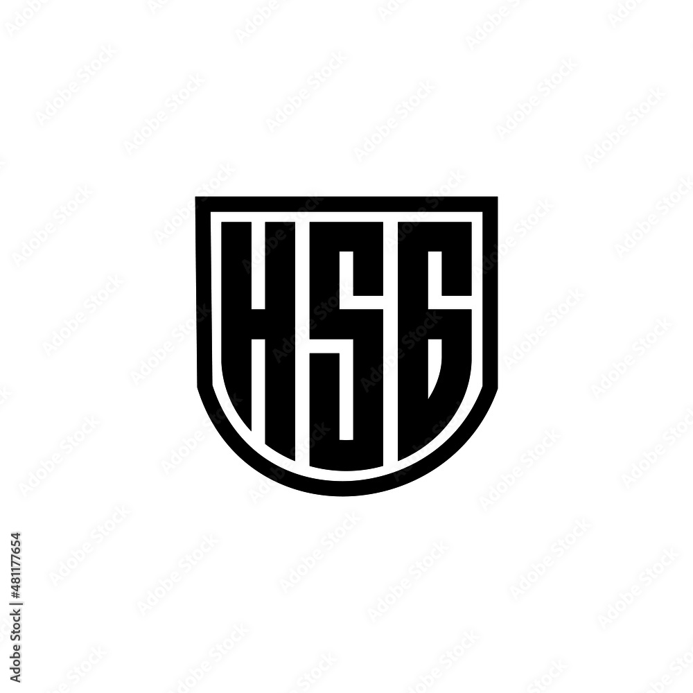 HSG letter logo design with white background in illustrator, vector ...