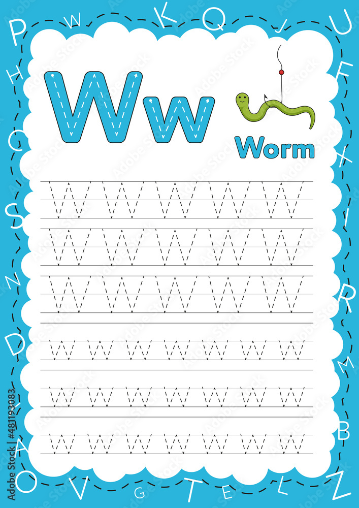 Handwriting workbook for children. Worksheets for learning letters ...