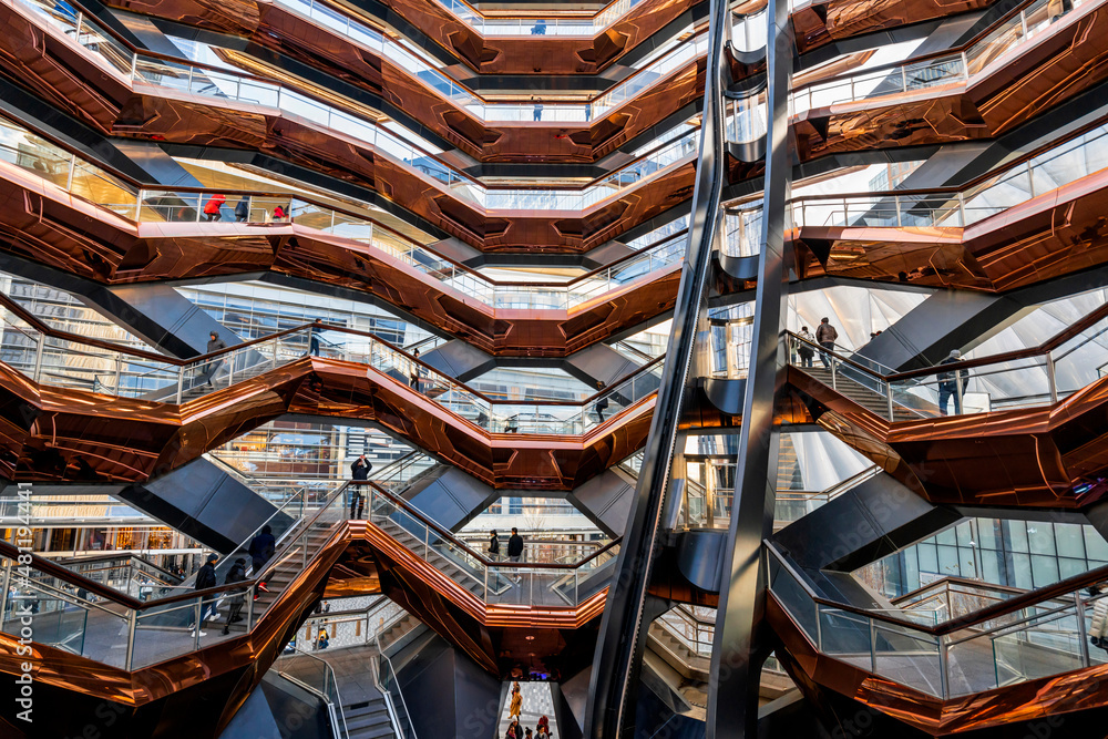 New York, USA - Nov 29, 2019 close up structure of The vessal,The ...