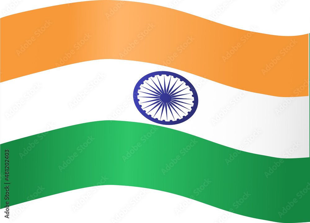 Waving India flag isolated on png or transparent background,Symbol of ...