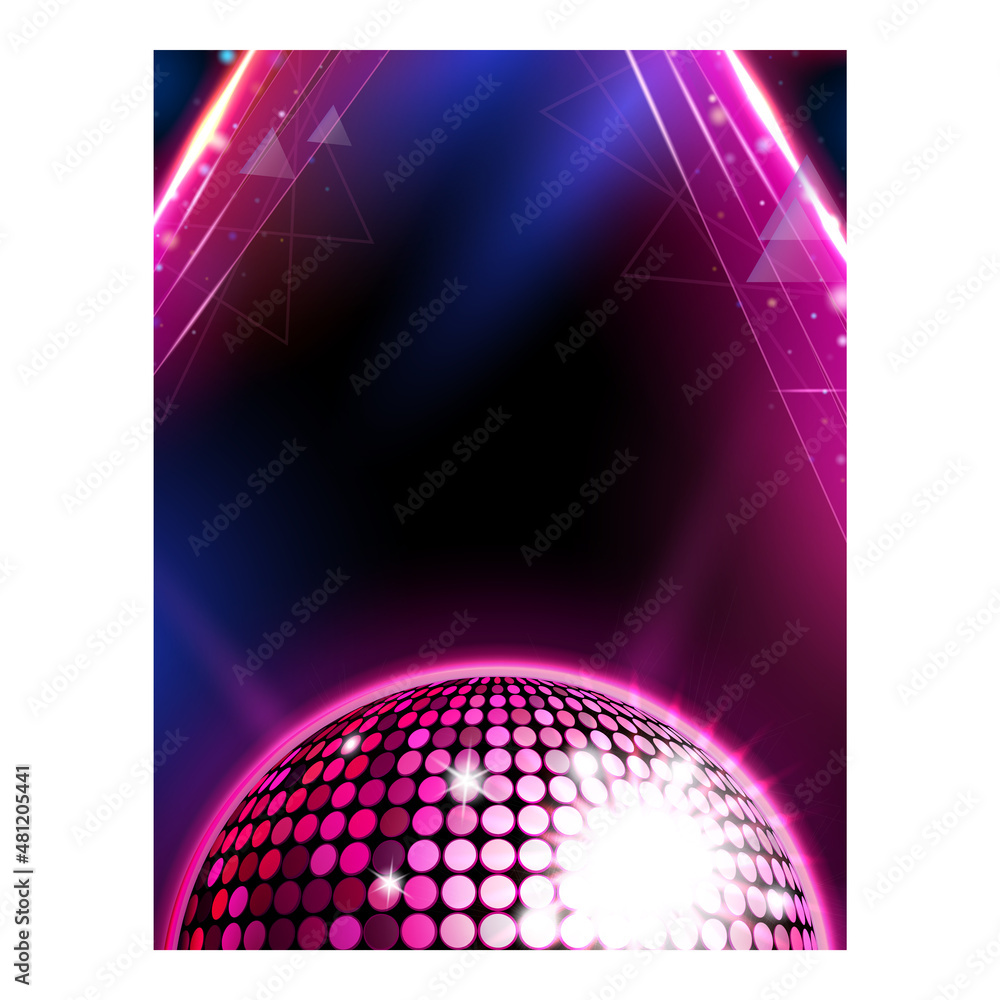 Disco music party poster background Fashion concert. Modern disco music ...