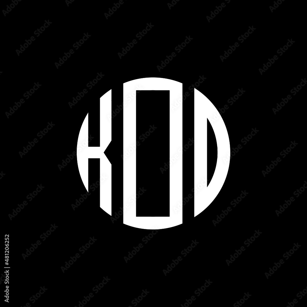 Vecteur Stock KOD letter logo design. KOD modern letter logo with black ...