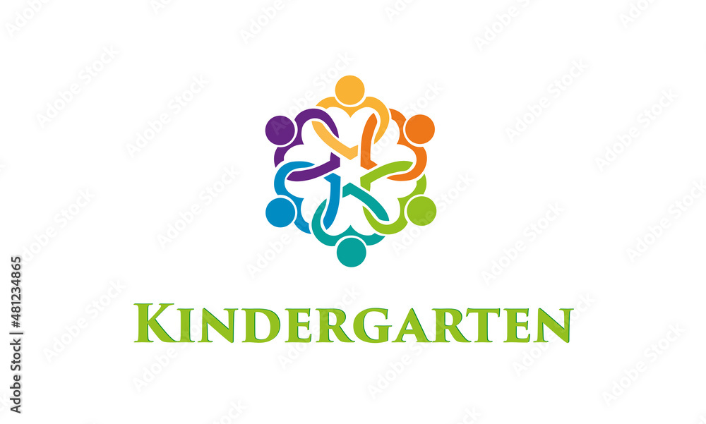 Kindergarten Logo Stock Vector | Adobe Stock