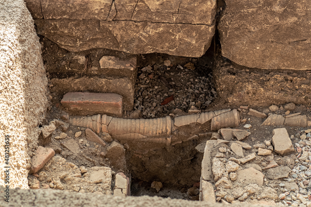 ancient Roman water pipeline discovered during excavations in Side ...