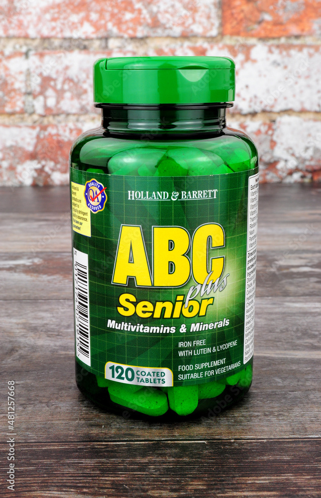 Holland and Barrett ABC senior plus multivitamins and minerals in a 120 ...
