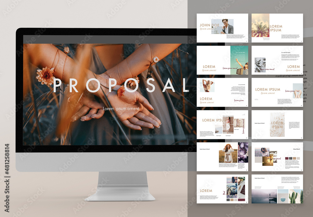 Minimal and Simple Proposal Layout Stock Template | Adobe Stock