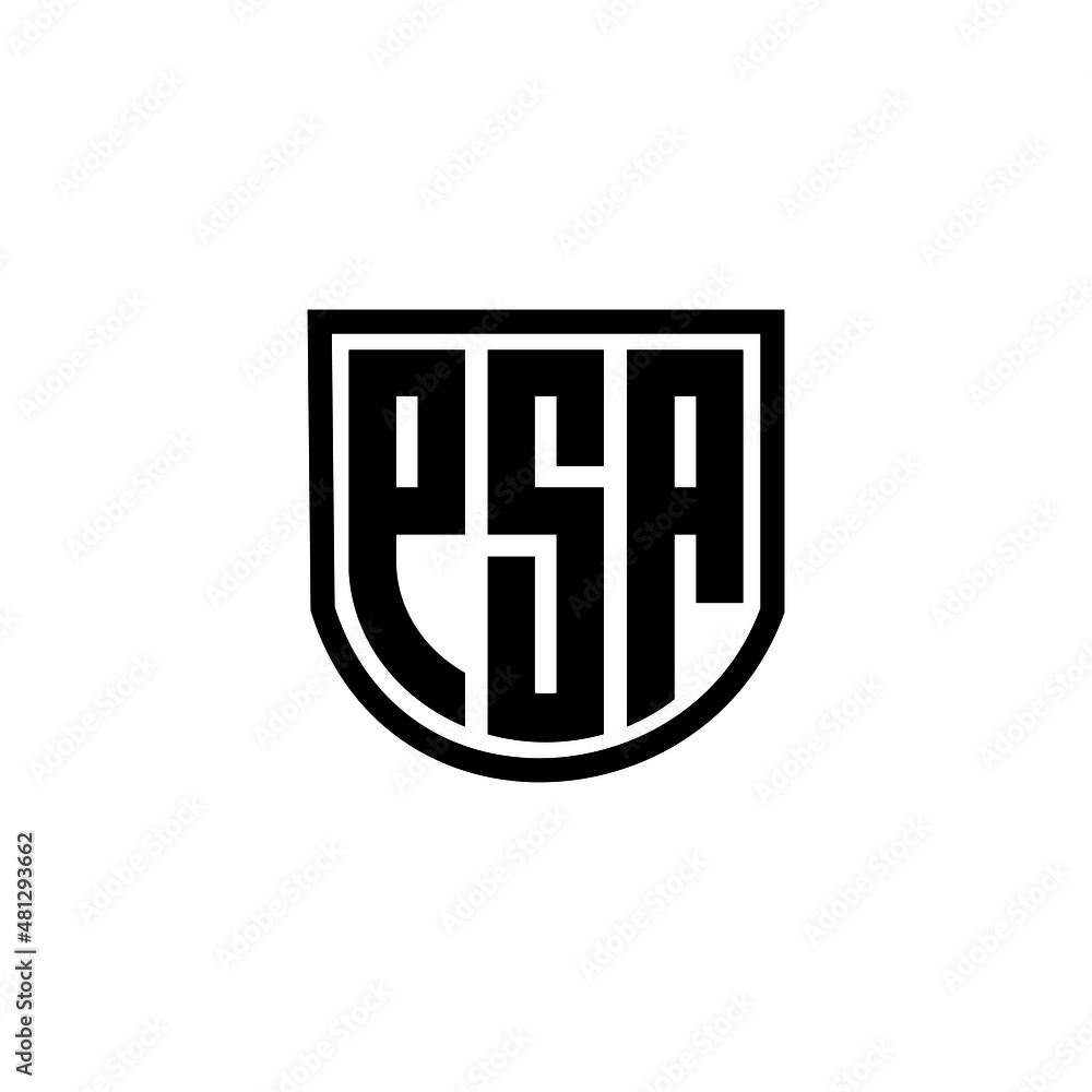 PSA letter logo design with white background in illustrator, vector ...
