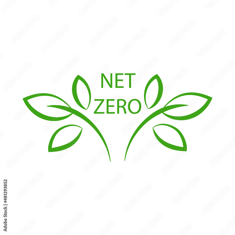 Net zero, carbon neutral label, icon Stock Vector | Adobe Stock