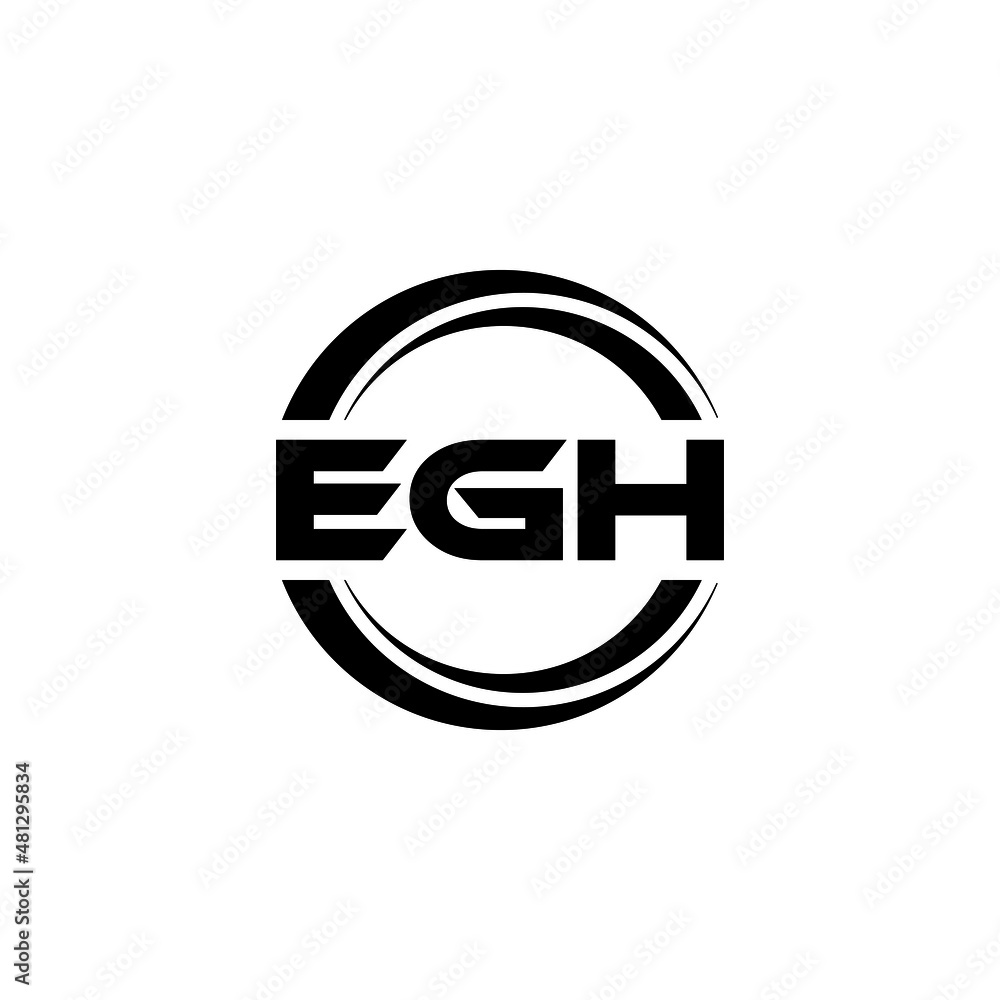 EGH letter logo design with white background in illustrator, vector ...