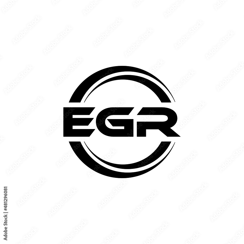 EGR letter logo design with white background in illustrator, vector ...