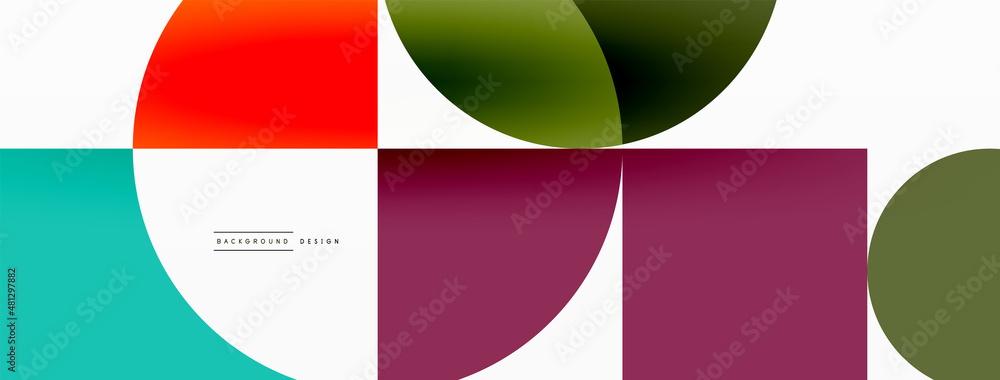 Beautiful abstract background. Circles, triangle shapes, and squares ...
