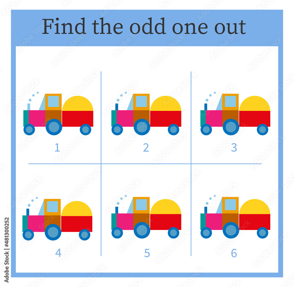 Find the odd one out. Visual logic puzzle for children. Vector ...