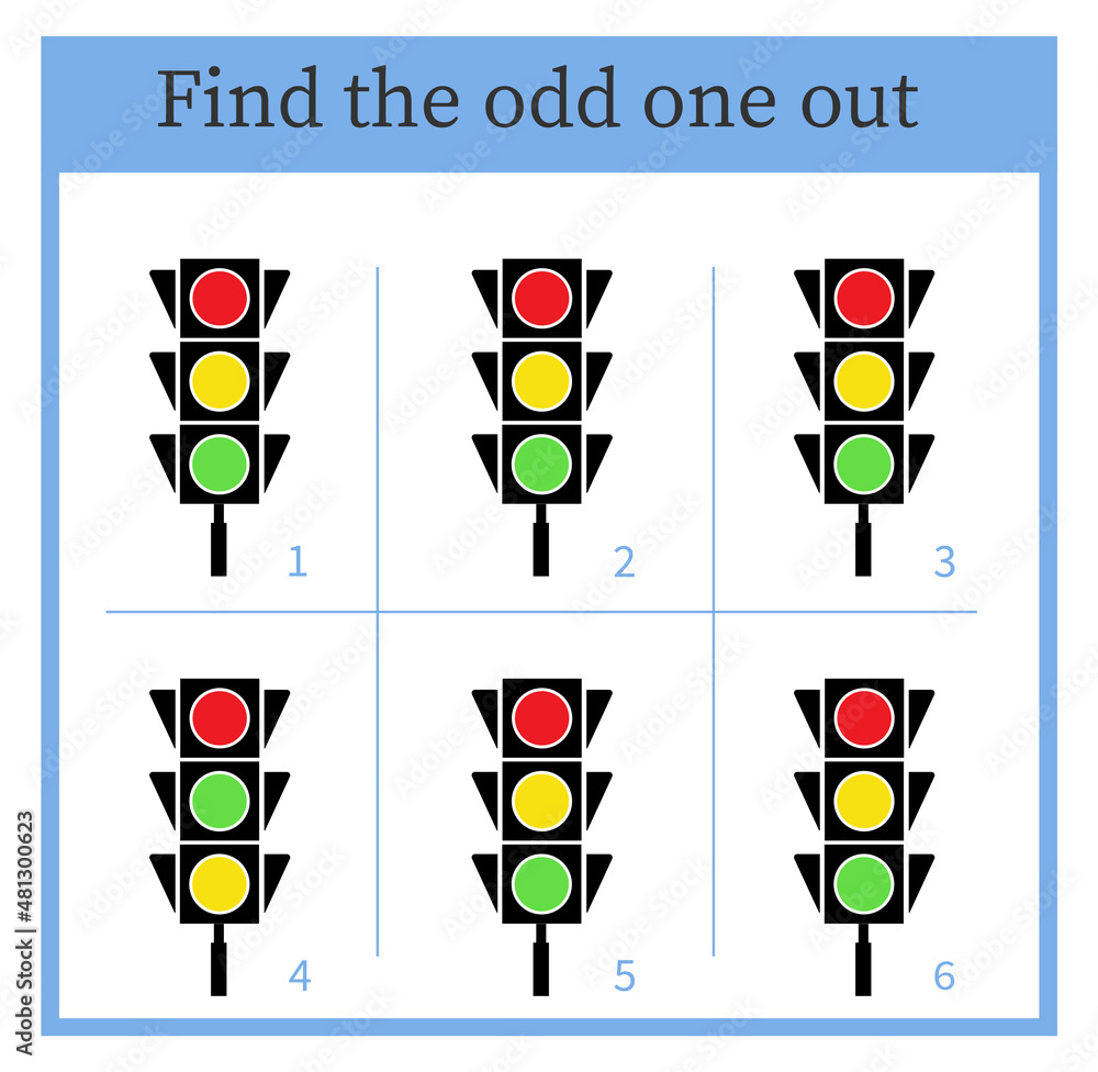 Find the odd one out. Visual logic puzzle for children. Vector ...
