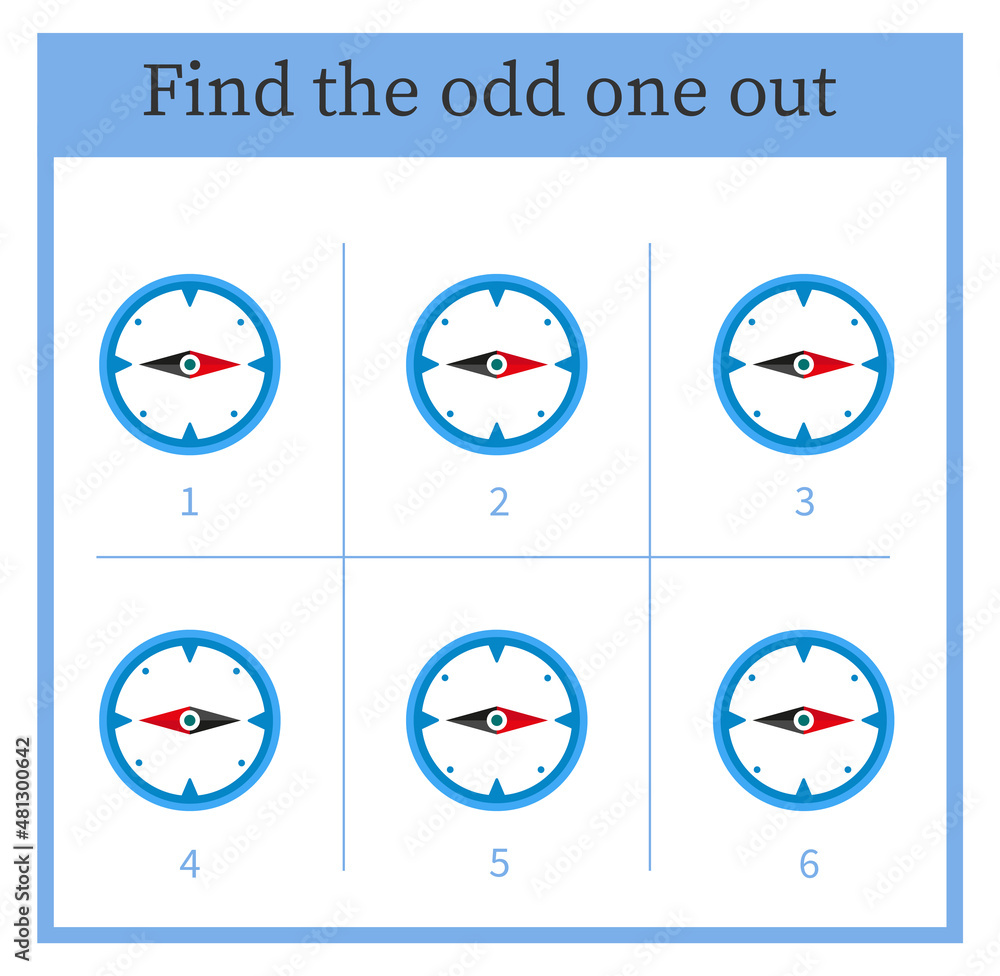 Find the odd one out. Visual logic puzzle for children. Vector ...