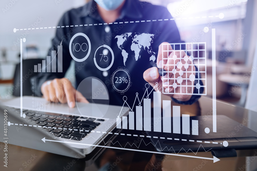 Financial report data of business operations (balance sheet and income ...