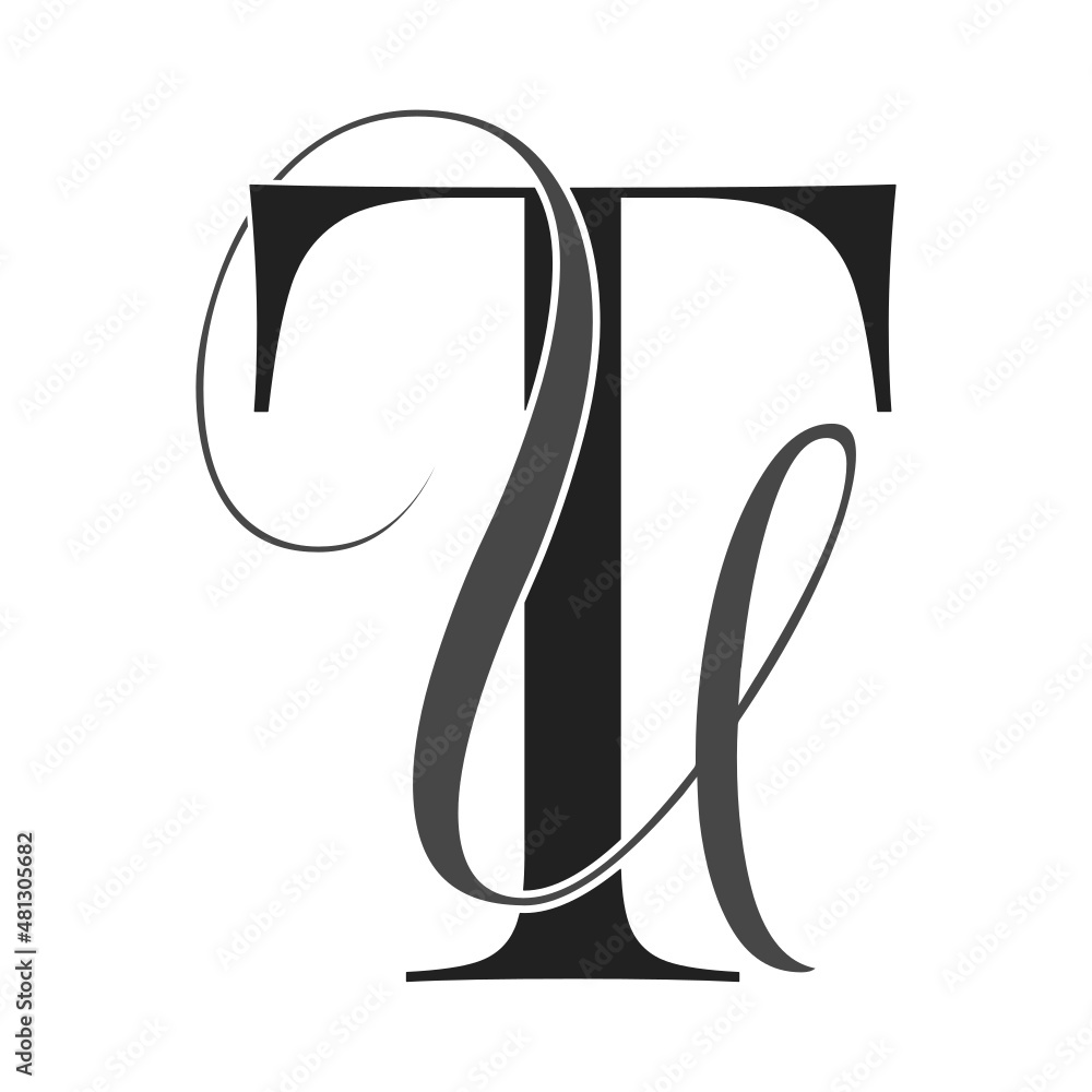 tu, ut, monogram logo. Calligraphic signature icon. Wedding Logo ... tu, ut, monogram logo. Calligraphic signature icon. Wedding Logo ...