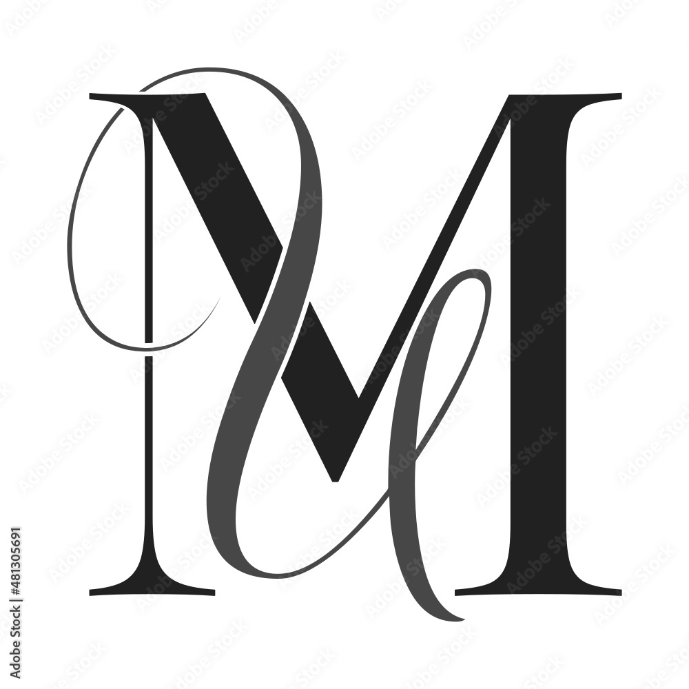 mu, um, monogram logo. Calligraphic signature icon. Wedding Logo ...