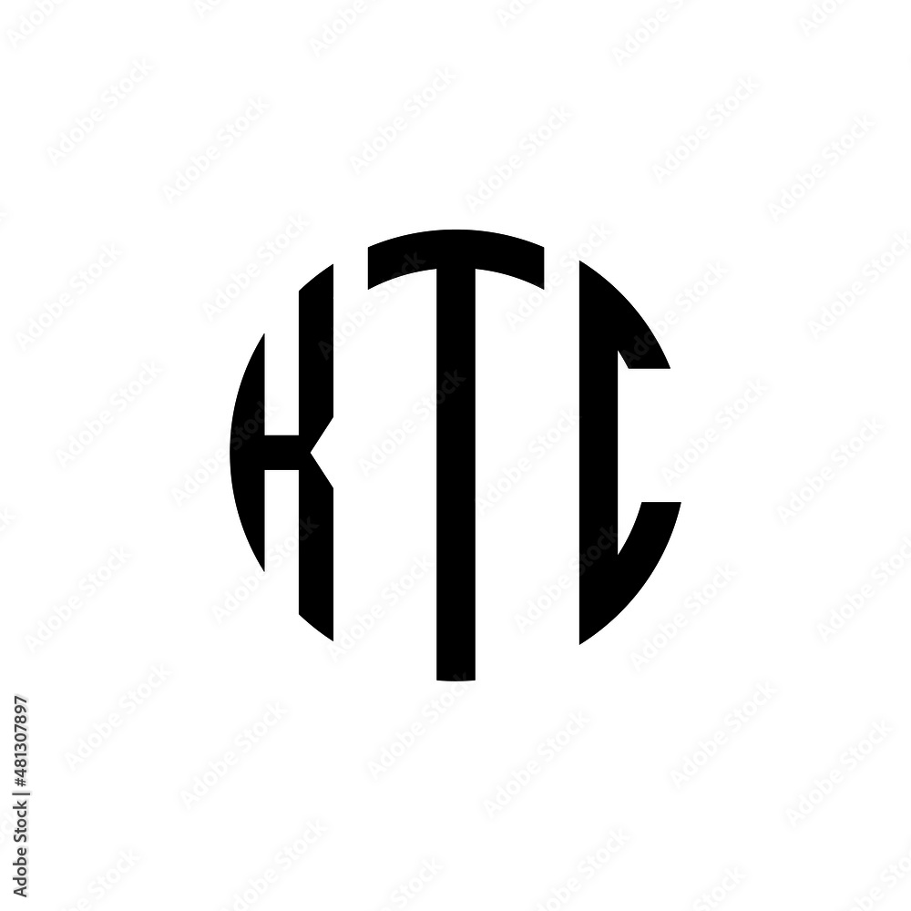 KTC letter logo design. KTC modern letter logo with black background ...